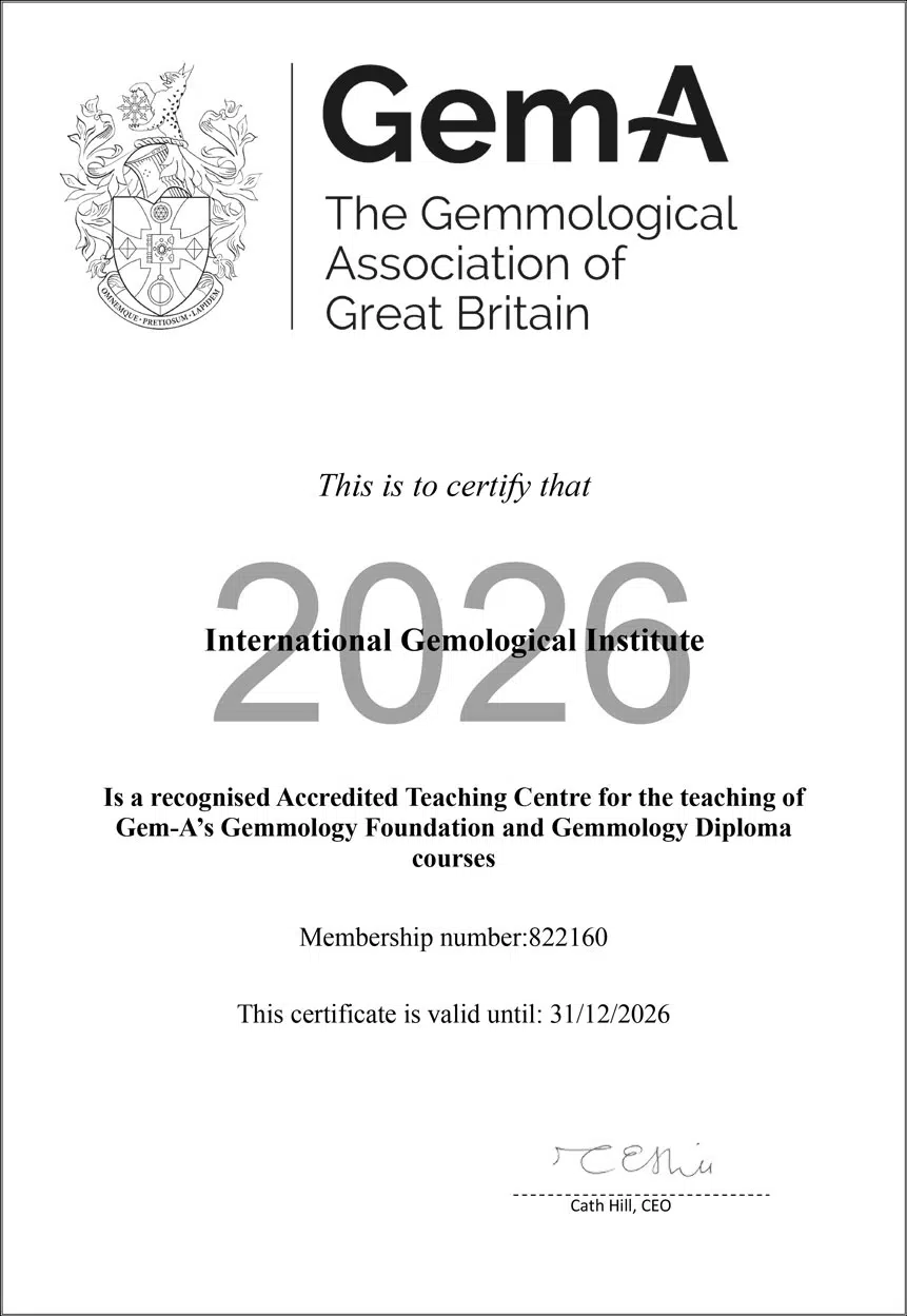 Gem-A Gemmology Foundation Course, Cert GA - IGI