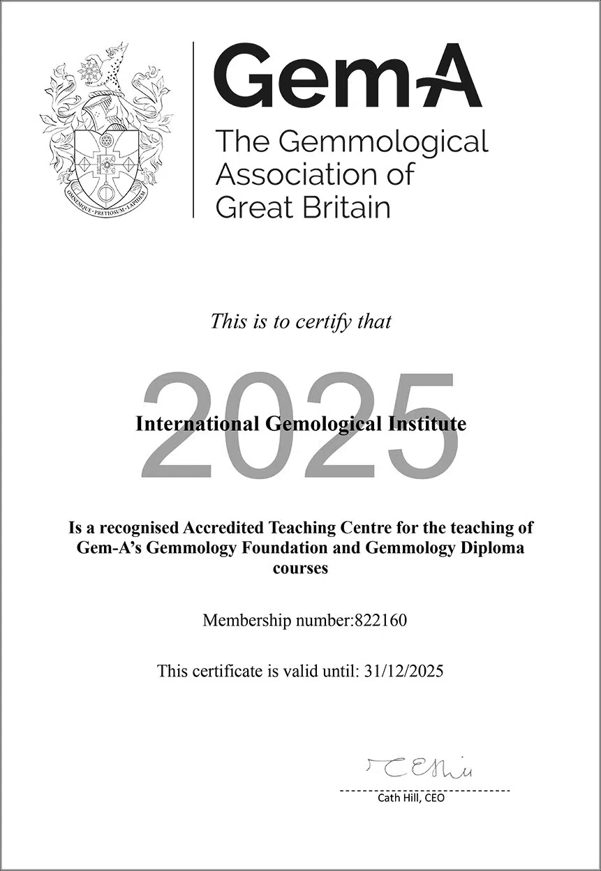 Gem-A Gemmology Foundation Course, Cert GA - IGI